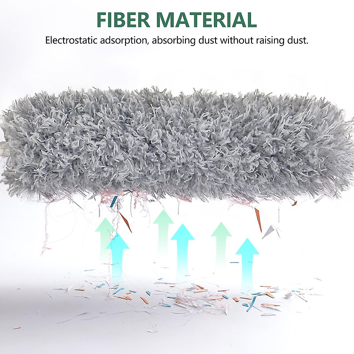 SetSail Duster with Extension Pole 110-inch Extra-Long Dusters for Cleaning, Bendable Microfiber Head Washable Ceiling Fan Duster for High Ceilings, Furniture