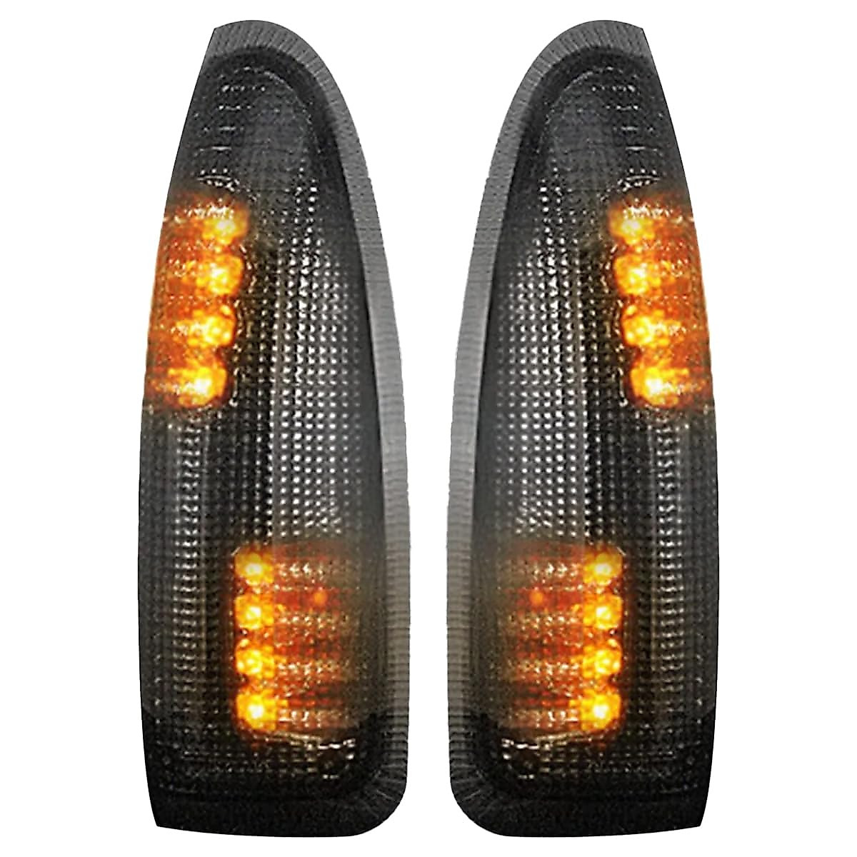 Recon 264120Bk Led Side Mirror Lens 2003-2007 Ford F250/F350 Super Duty & Excursion (2 Piece Set) - Smoked Lens