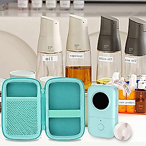 Aenllosi Hard Storage Case Compatible with Phomemo D30 Bluetooth Wireless Mini Label Printer.（Only Case,Green）