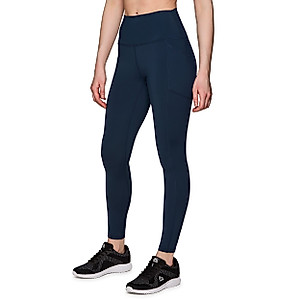 RBX Active Women's Squat Proof Full Length Gym Running Yoga Leggings Deep Teal F22 L