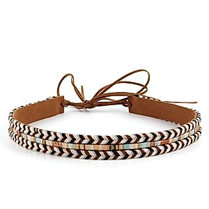 GRNUS Hat Band for Cowboy Hat, Hand Made Replacement Hat Belt for Men and Women Fedora Panama Hat (K)