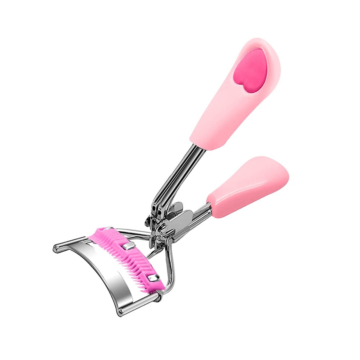 Eyelash Curler Stainless Steel with Brush Mascara Muffle False Eyelashes Accessory Best Professional Tool for Lashes Curls Pinkiou