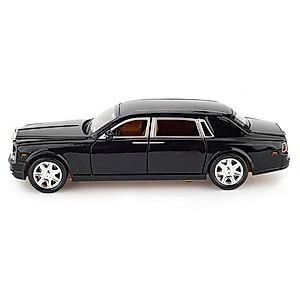 Greshare Model car, 1:24 Rolls-Royce Phantom Diecast Sound & Light & Pull Back Model Toy Car Black New in Box