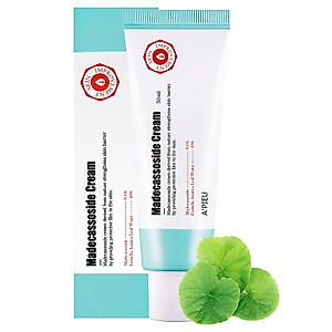 A'PIEU Madecassoside Tetrasome Cica Cream 1.69 fl oz with Centella Asiatica and Niacinamide | Natural Madeca Cream for Intense Hydration and Soothing