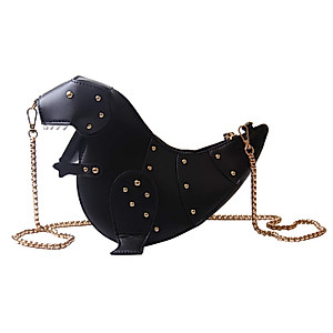 KUANG! Novelty 3D Dinosaur Purse for Women Leather Animal Shaped Studded Shoulder Crosbody Bag Bags Girls Anime Handbags