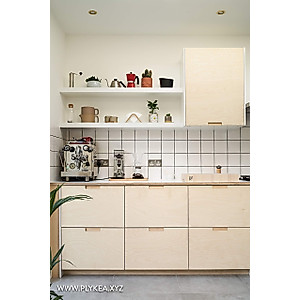 Edge Supply Birch Wood Veneer Sheet Rotary, 24" x 96", Peel and Stick, “A” Grade Veneer Face, Easy Application with 3M Self Adhesive Birch Wood Veneer Sheet, Veneer Sheets for Restoration of Furniture