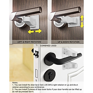 Baby Proofing Door Locks for Kids Safety, Door Knob Child Proof, 4 Pack DUOSI Door Lever Locks, No Drilling Door Handle Baby Proof Child Safety Locks for Doors