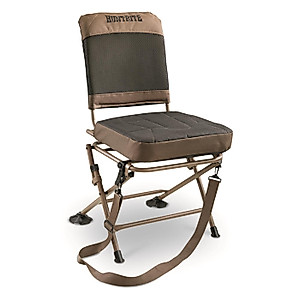 Guide Gear Huntrite 360 Swivel Hunting Blind Chair, 300 Pound Capacity, Folding, Lightweight, Portable, Padded Cushion Hunting Seat, Hunt Gear and Equipment, Black