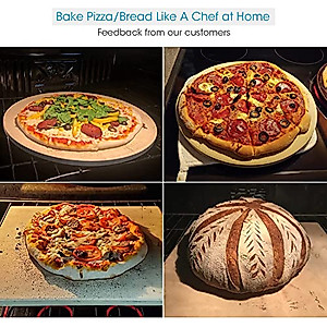 Unicook Heavy Duty Cordierite Pizza Stone, Baking Stone for Bread, Pizza Pan for Oven and Grill, Thermal Shock Resistant, 15 x 12 Inch Rectangular, 6.6Lbs