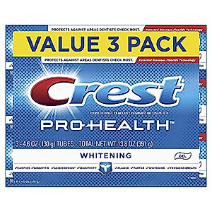 Crest Pro-Health Whitening Gel Toothpaste, 4.6 oz, 3 Count, Triple