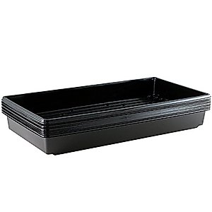 Yield Lab 10 x 20 Inch Black Plastic Propagation Tray (10 Pack) – Hydroponic, Aeroponic, Horticulture Growing Equipment