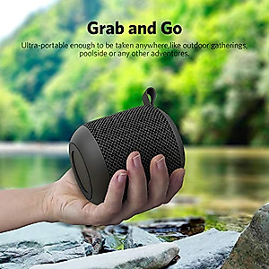 Fiodio IPX6 Waterproof Portable Speakers, Built-in Microphone, 360 HD Surround Sound Wireless Outdoor Mini Shower Travel Speaker with 5W Driver for Sports, Beach, Camping