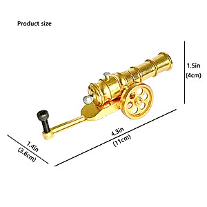 Mini Golden Cannon Model Metal Replica Collection Desktop Decoration Ornaments