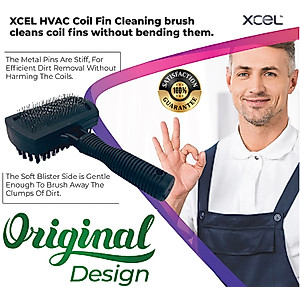 Next Generation Air Conditioner Evaporator Coil Fin Cleaning Brush V2 (Double-Sided) - By XCEL