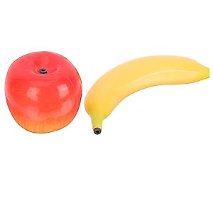 Milisten 2pcs Favors Festival Toy Music Early Maraca Egg Educational Faux for Percussion Musical Xcm Red Decorative Banana Shakers, Plastic Montessori Carnival Painting Funny Instrument at