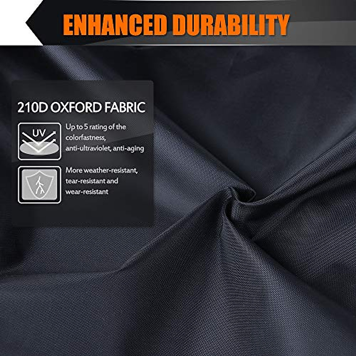 MICTUNING Motorcycle Cover Waterproof Outdoor 210D Oxford 104 Inch All Season Universal - Dirt Bike Cover Sun Protection Tear-Proof Windproof with Cloth Lock-Holes & Reflective Strip(104’’×41’’×49’’)