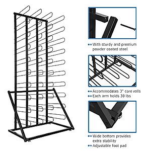 INNOVART Vinyl Roll Floor Storage Rack, Vinyl Roll Holder, Viny Roll Storage Rack for Craft Room, Vinyl Storage Organizer for Cricut, Linen Rolls, Fabric Rolls, Texture Rolls and Vinyl Rolls, 40 Rolls