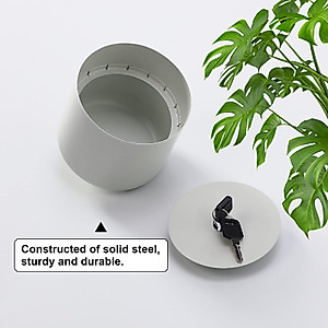 Younion Flower Pot Diversion Safe with Key Lock, Secret Hidden Safe Lock Box, Perfect for Hiding The Valuables Inside Flower Pot’s False Bottom, Plants Not Include
