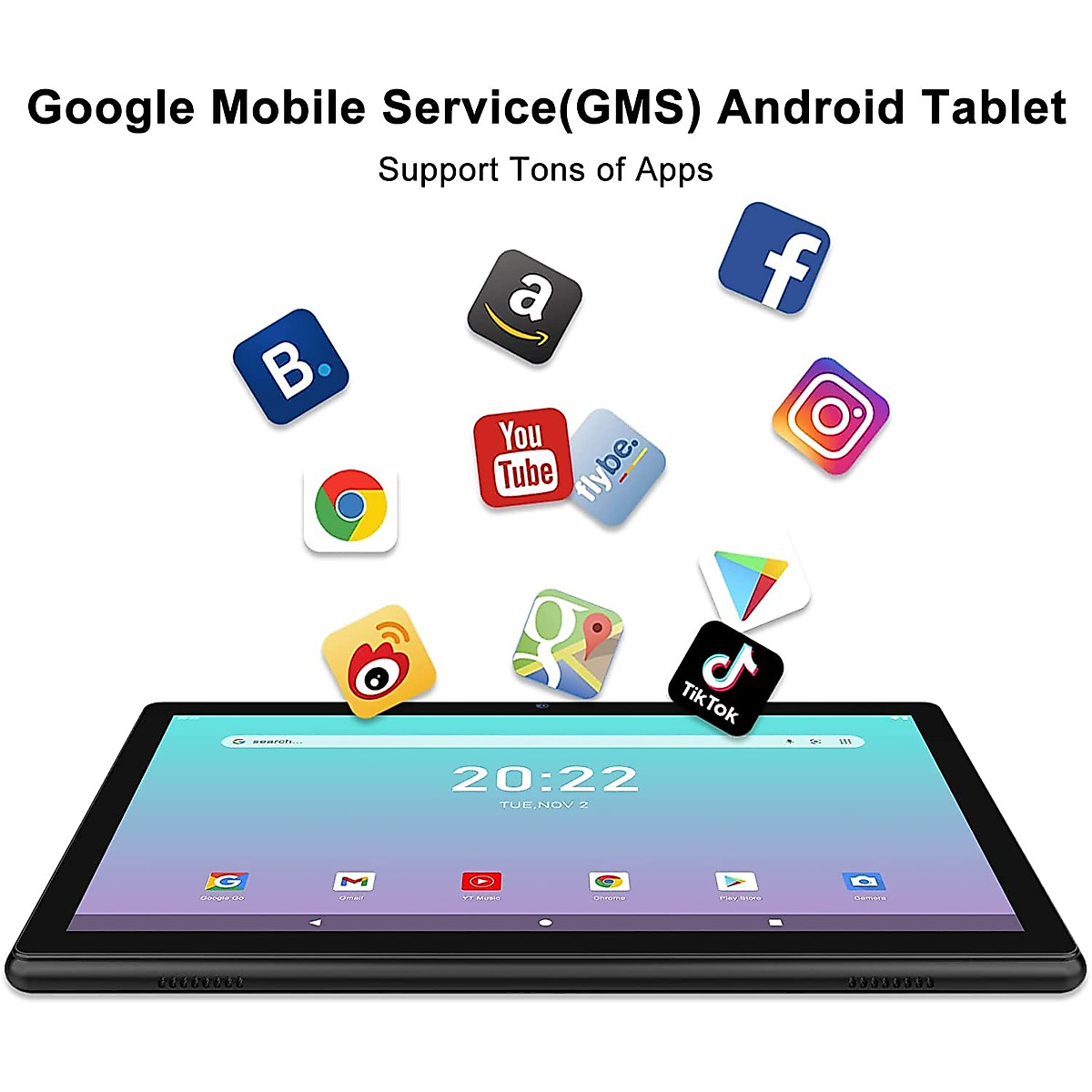 FLYINGTECH Tablet 10 inch, Android 10.0 Tablets, 2GB RAM, 32GB ROM, Quad Core Processor, HD IPS Screen, 2.0 Front + 8.0 MP Rear Camera, 6000mAh Battery, Touchscreen, WiFi, Bluetooth