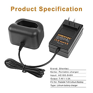 Shentec 7.4V Li-Ion Charger 902667 Compatible with Paslode 902654 902600 B20543A B20543 CF325LI 918000 IM250A Li Battery (Not for Ni-MH/Ni-Cd Battery)