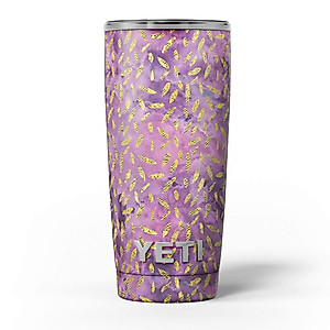 Design Skinz Daisy Pedals Over Purple Cloud Mix - Skin Decal Vinyl Wrap Kit Compatible with The Yeti Rambler Cooler Tumbler Cups