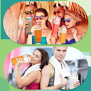 Foaincore 30 Pieces 17oz Milk Carton Water Bottles,clear Plastic Square Water Containers in Bulk, Leak Proof Portable and Reusable, for Outdoor Climbing Camping Fitness Gym Travel Sports, 7 Colors