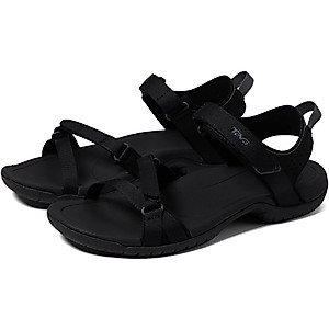 Teva Women's Hurricane Drift Sandal, Black/Black, 8
