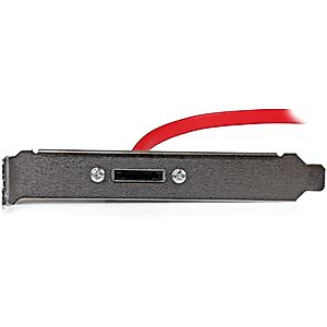 StarTech.com 18in 1 Port SATA to eSATA Plate Adapter - External SATA Plate - 6Gbps eSATA Port - Internal SATA to eSATA Adapter - 18 inch (ESATAPLT18IN)