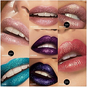 3PCS Black Blue Purple Liquid Glitter Lipstick Glitter Lip Gloss Set,Diamond Shimmer Matte Lipstick Set Long Lasting High Pigment Glitter Lip Stick Kit Lip Gloss Set Halloween Makeup Gift - Set D