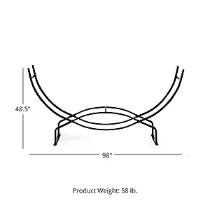 Titan 8' Crescent Firewood Rack Wood Storage
