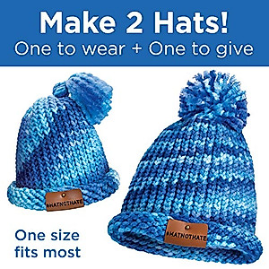 Creativity for Kids Hat Not Hate Quick Knit Loom - Create 2 DIY Knitted Beanie Hats with Lion Brand Yarn