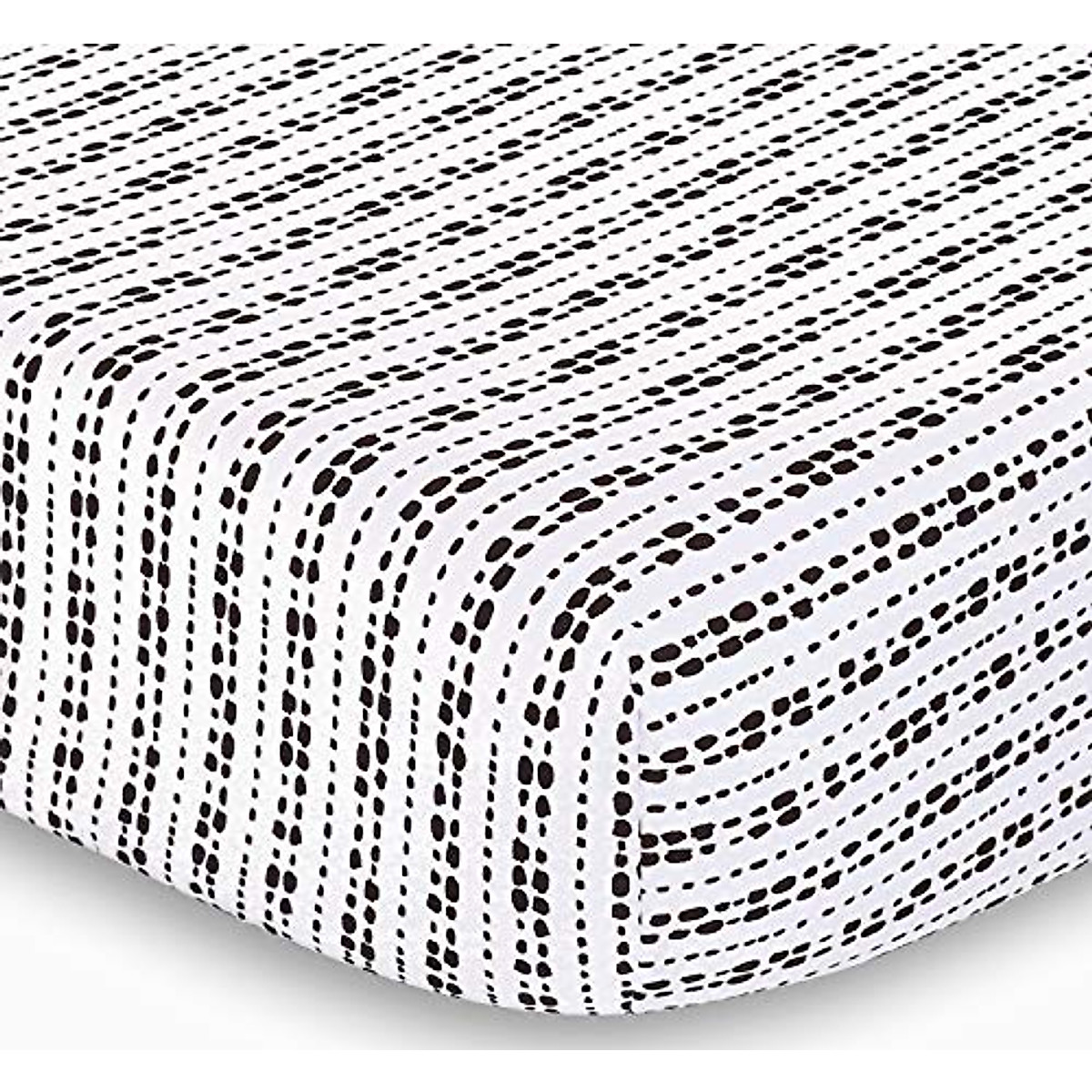 The Peanutshell Fitted Crib Sheet Set for Baby Boys or Girls | Zoo Animals and Tribal Stripes | Unisex 2 Pack Set