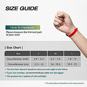 SOZO Boa Micro Adjustable Wrist Brace/Support/Bandage for Wrist Injury, Pain, Carpal Tunnel, Tendonitis and Arthritis. Wrist Support Brace with Splint (Right, Medium)