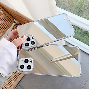 KEXAAR Mirror case for iPhone 11 Pro Max Case, [Four Corner Thick Guard Shockproof] Hard Back Soft Bumper Protective Cover Girls Woman Makeup Touch up Back Camera Selfies (Mirror 11 ProMax)