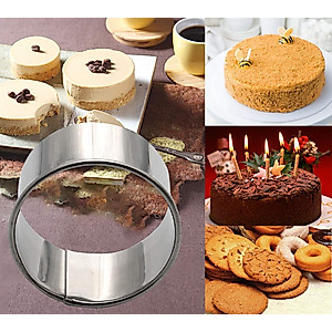 MELOP Round 12PCS/Set Biscuit Cutter Cookie Cutter, Stainless Steel Pastry Donut Doughnut Cutter Set Round Circle Ring Baking Molds with Tin Box for Storage