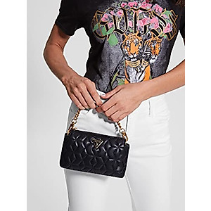 GUESS US Elenia Quilted Top-Zip Mini Crossbody