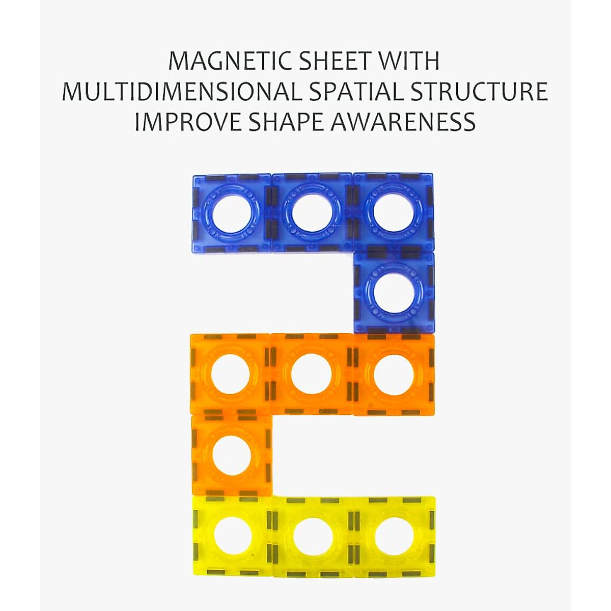 Unique Kids Magnetic Tiles Building Blocks with Marble Run - Engaging STEM/STEAM Toys for Boys and Girls - Perfect Christmas or Birthday Gift (75 pcs)