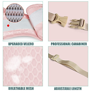 Huifen Baby Walker for Girls Adjustable Baby Walking Harness with Detachable Crotch Baby Support Assist Handheld Kids Walker Helper for Baby Learn to Walk (9-24 Months) (Breathable Pink) …