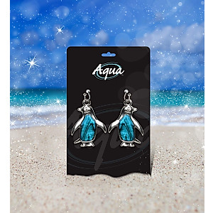 Puzzled Penguin Earrings-ocean Life-1.35 Inch-unique Gift and Souvenir-item#6814