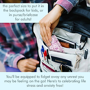 Daily Vibrations Infinity Cubes, Durable Stress Relieving Blue Fidget Toy, Stress and Anxiety Relief Fidget Cube, Relaxing Hand-Held Fidget Toys for Adults and Kids