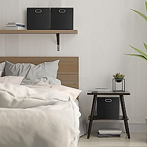 3X Thicker Cube Storage Bins Fabric Storage Cubes, 13 Inch Collapsible Cubby Storage Bins for Cube Organizer, Decorative Storage Boxes for Shelf Closet Organizer Nursery Toy Storage, Set of 4