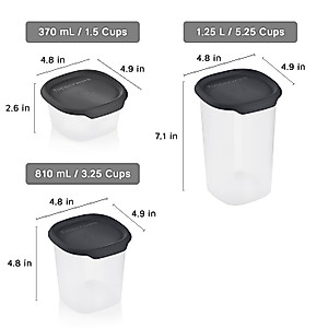 Tupperware One Touch Fresh Seal & Store 9-Container Food Storage Set - Dishwasher Safe & BPA Free - (9 Containers + 9 Lids)