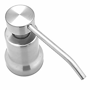 Ultimate Kitchen™ – Built-in FOAMING Soap Dispenser for Kitchen and Bathroom Countertop | Stainless Steel Foam Soap Pump with 17oz Under Counter Bottle | Installs Quickly | Satin Finish