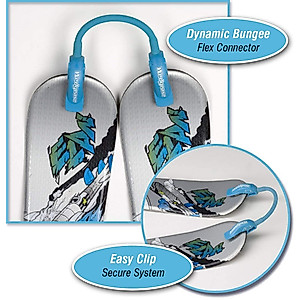 Launch Pad Wedgease Ski Tip Connector - Teaches Speed Control, Making a Wedge, Basic Turning - Portable and Durable - Perfect for Beginners (Blue)