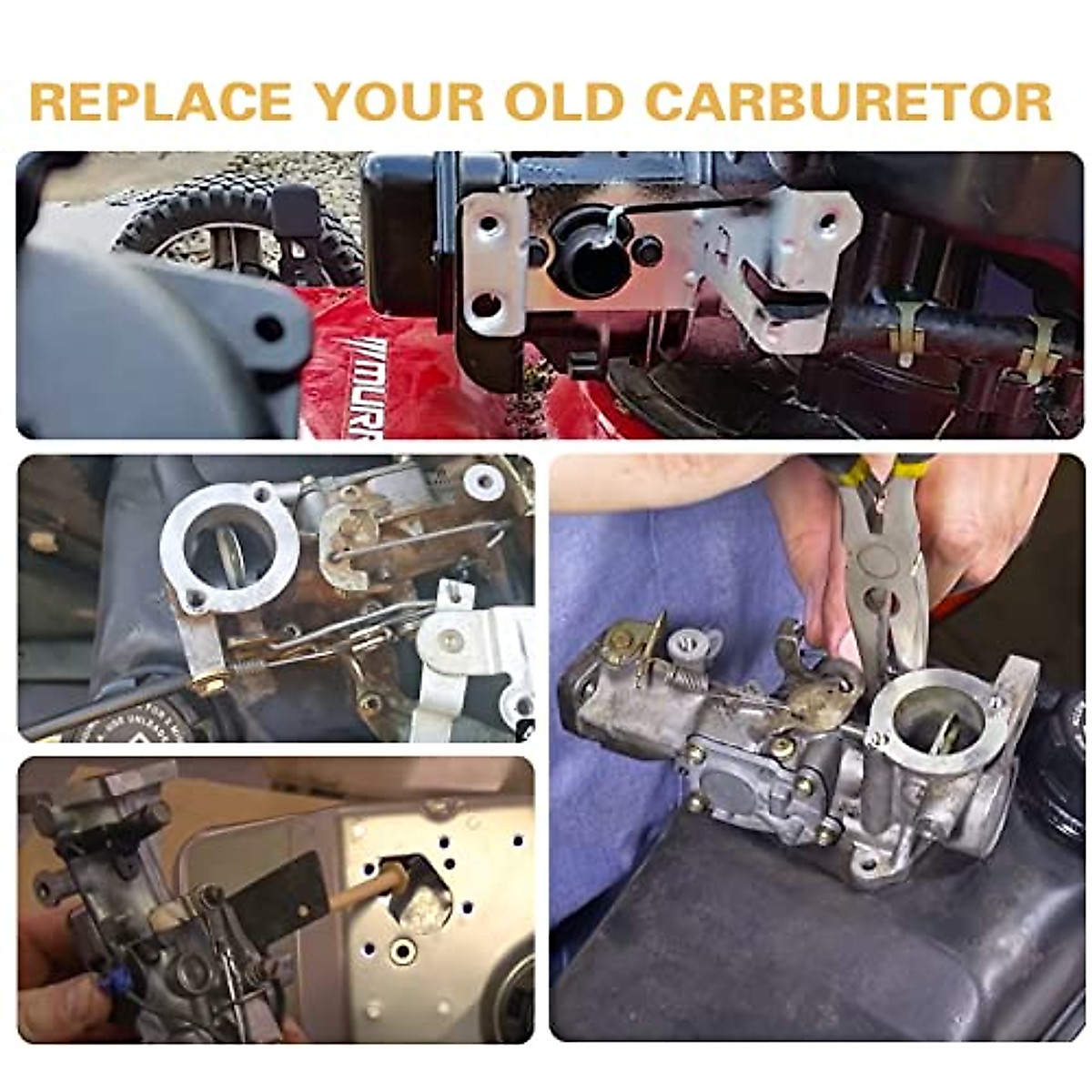 498298 Carburetor for Briggs & Stratton 498298 495459 495951 492611 495426 495606 Carb 135202 130202 112232 112292 134202 for 5HP Engine Lawn Mover