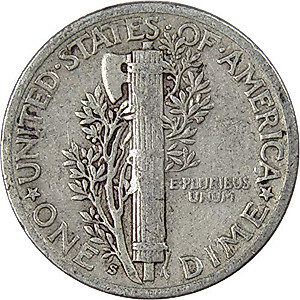 1939 S Mercury Dime F Fine 90% Silver 10c US Coin Collectible