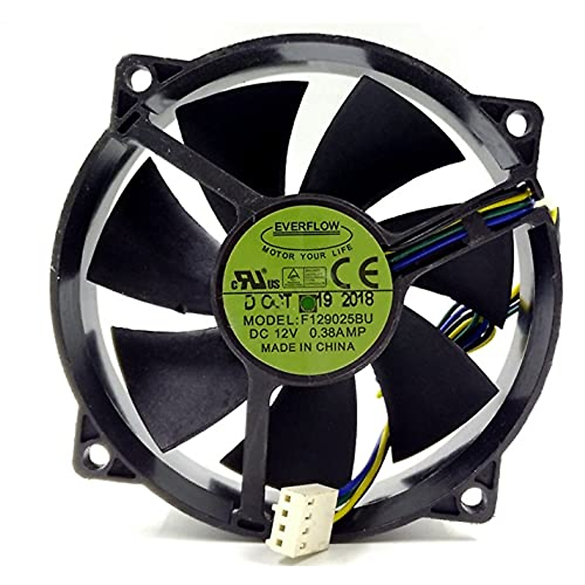 F129025BU 12V 90mm Fan 12V 0.38A 4-Wire PWM Circular Cooling Fan