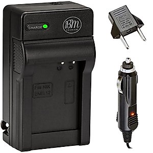 BM EN-EL12 Battery Charger for Nikon Coolpix A1000 B600 W300 A900 AW100 AW110 AW120 AW130 S6200 S6300 S8100 S8200 S9050 S9200 S9300 S9400 S9500 S9700 S9900 P310 P330 P340, KeyMission