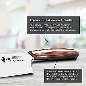 NAGOMI] 7-Inch All-Purpose Knife for Meat, Fish, Vegetables | Professional-Quality Japanese SANTOKU Kitchen Knife with Ergonomic Handle | Stainless Steel Ultra Sharp | Gift Box