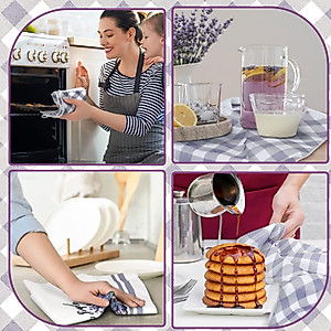 Boyiee Set of 6 Lavender Kitchen Towels Absorbent Dish Towels Lavender Towels 24 x 16 Inches Kitchen Gifts Purple Kitchen Hand Towels Lavender Lover Gifts for Farmhouse Kitchen Bathroom Decorations